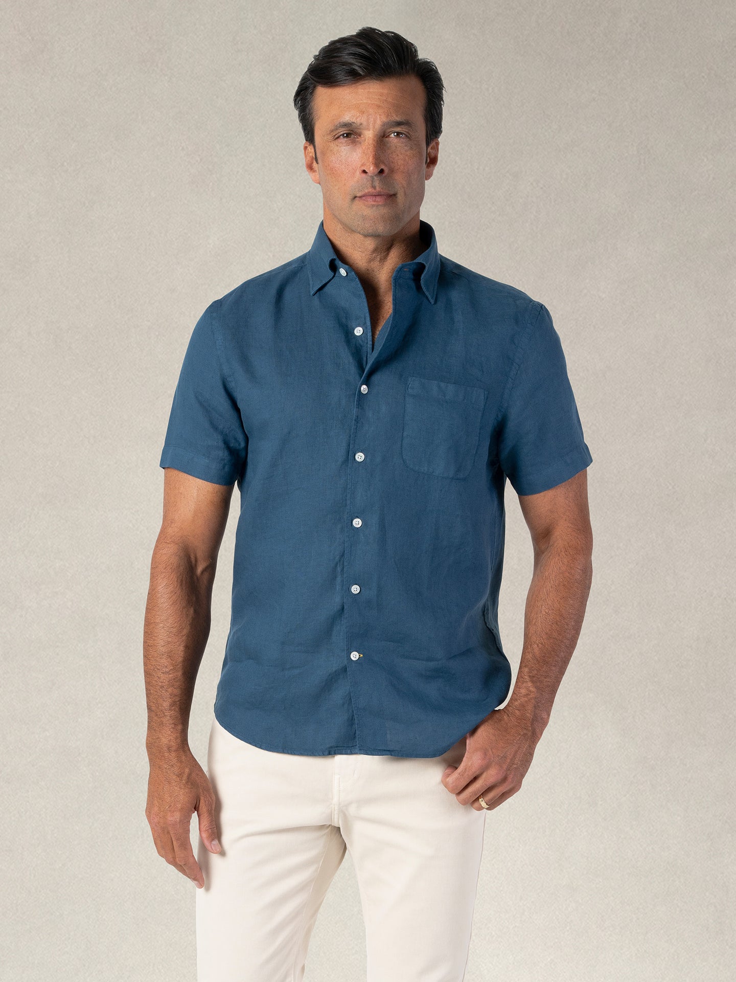Morgan Short Sleeve Linen Shirt – Robert Talbott